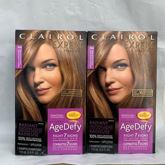 clairol | Hair | 2x Clairol Expert Age Defy Hair Color Dye 8g Medium ...